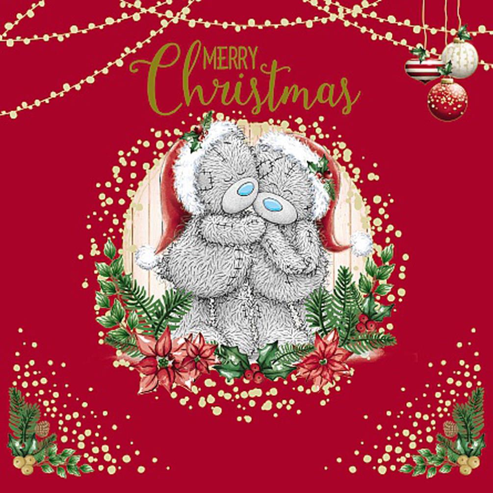 Merry Christmas Bears Hugging Me To You Bear Christmas Card Xsv01004
